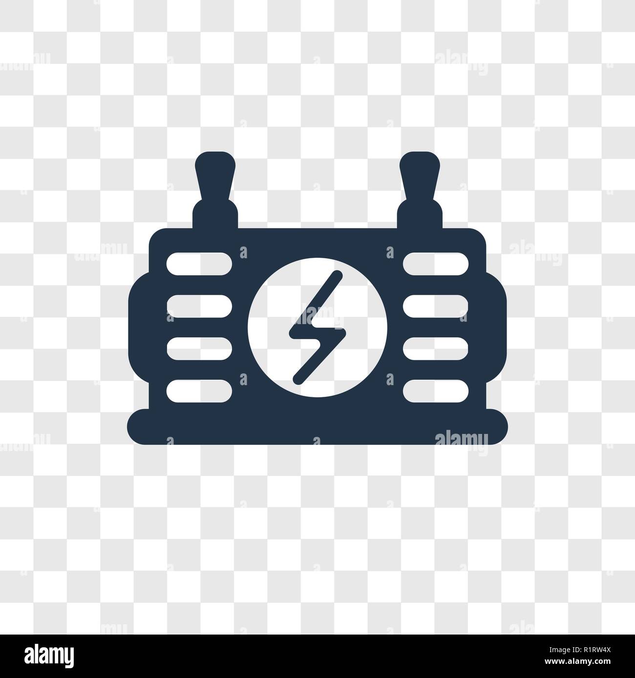Battery vector icon isolated on transparent background, Battery ...