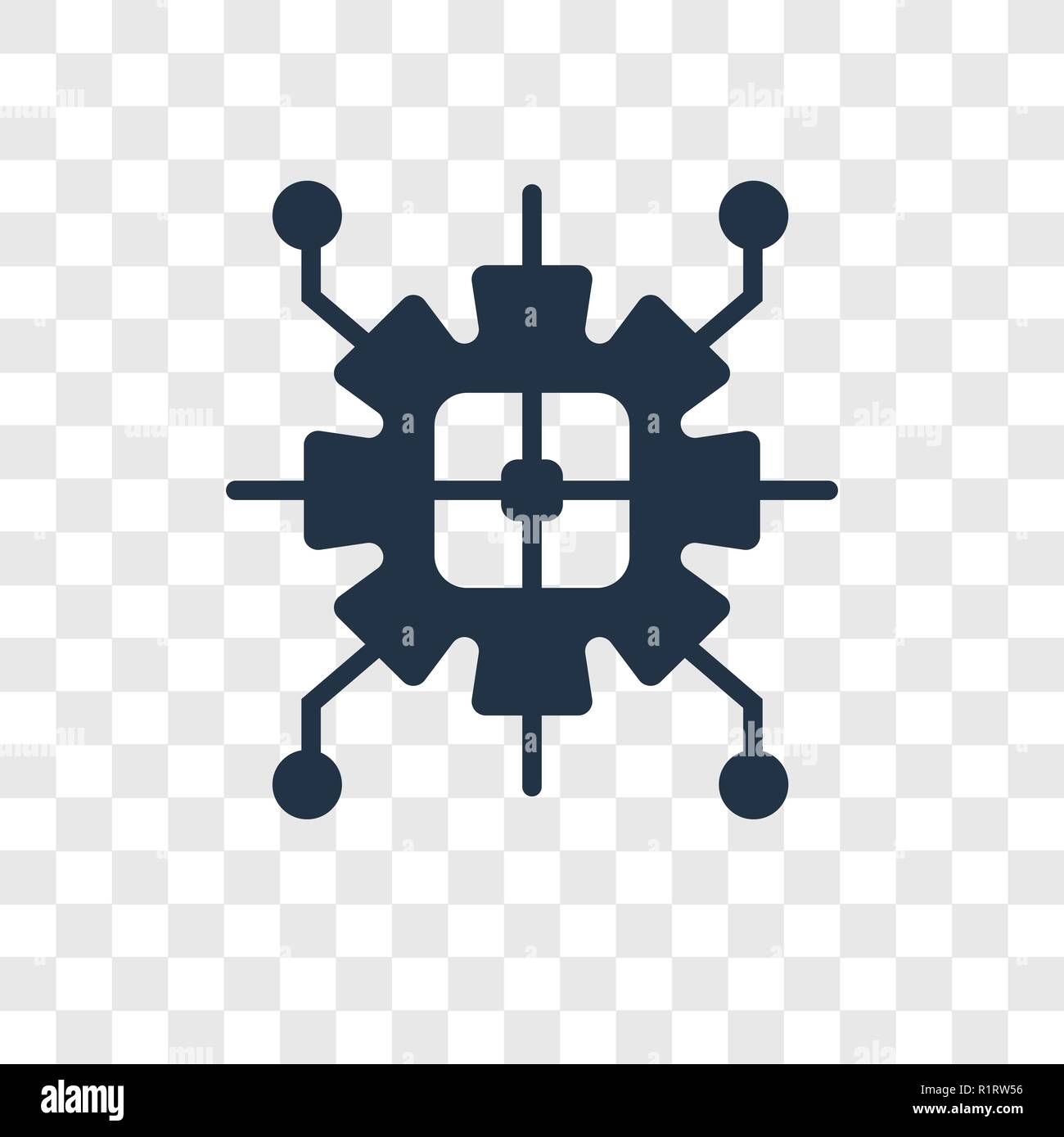 Cpu vector icon isolated on transparent background, Cpu transparency ...