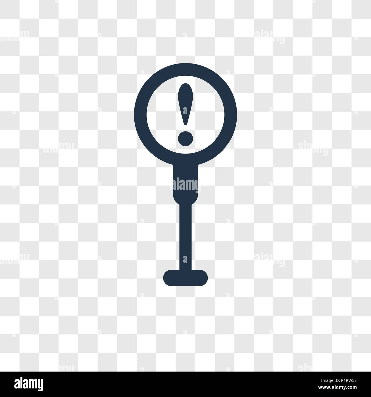 Danger vector icon isolated on transparent background, Danger ...