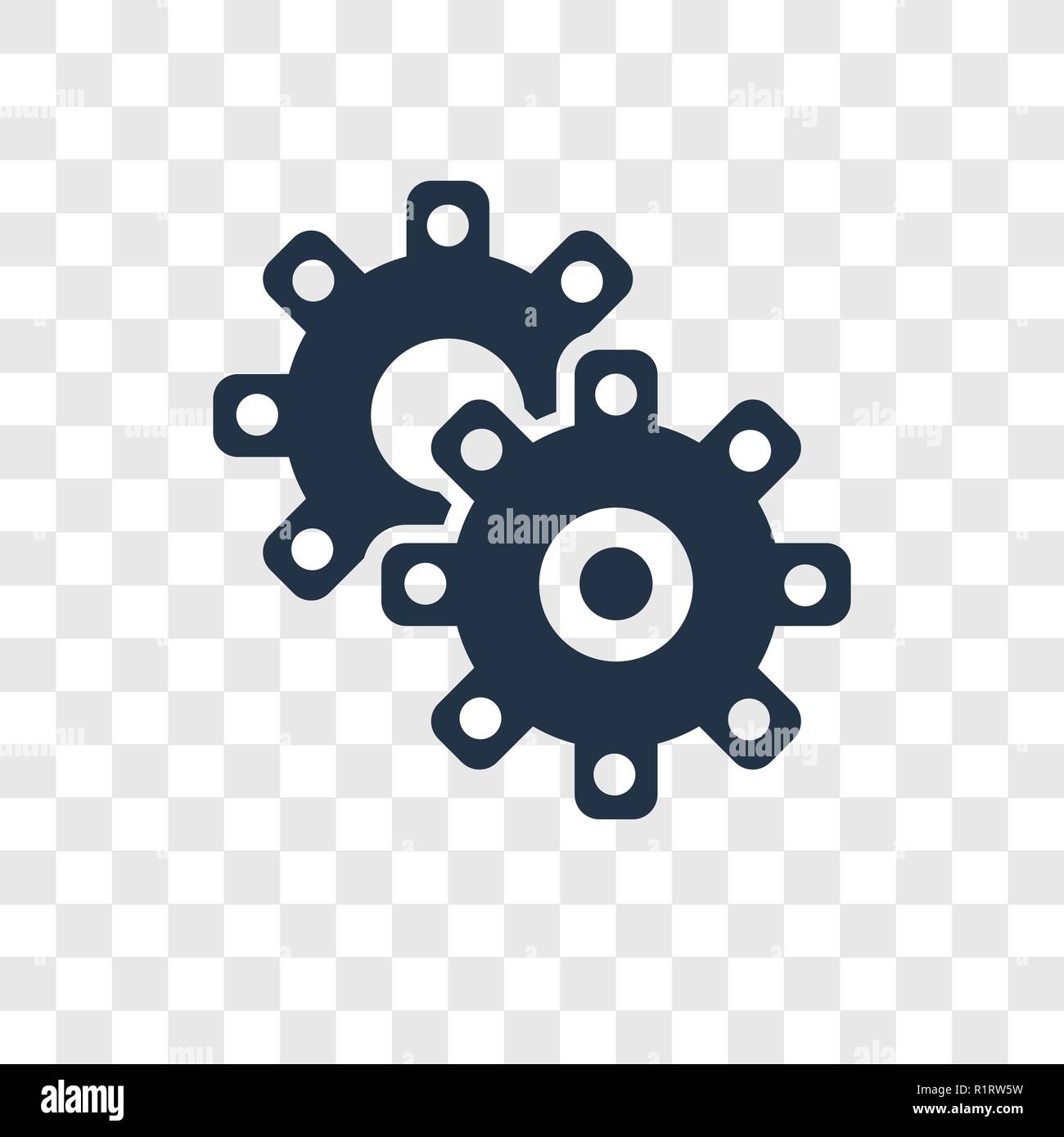 Settings vector icon isolated on transparent background, Settings ...
