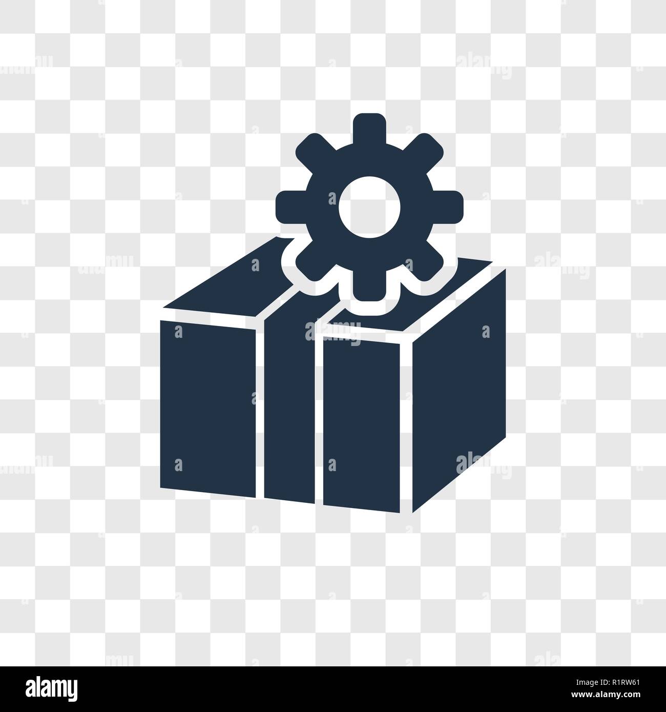 Package vector icon isolated on transparent background, Package ...