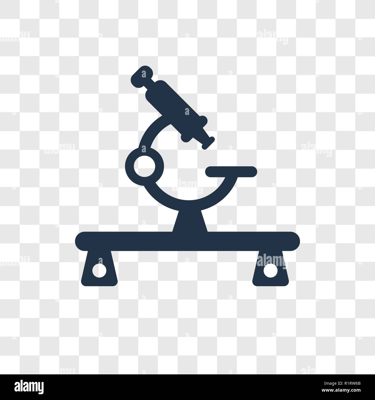 Microscope vector icon isolated on transparent background, Microscope ...