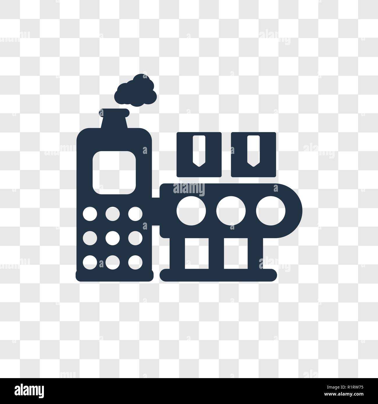 Conveyor vector icon isolated on transparent background, Conveyor ...