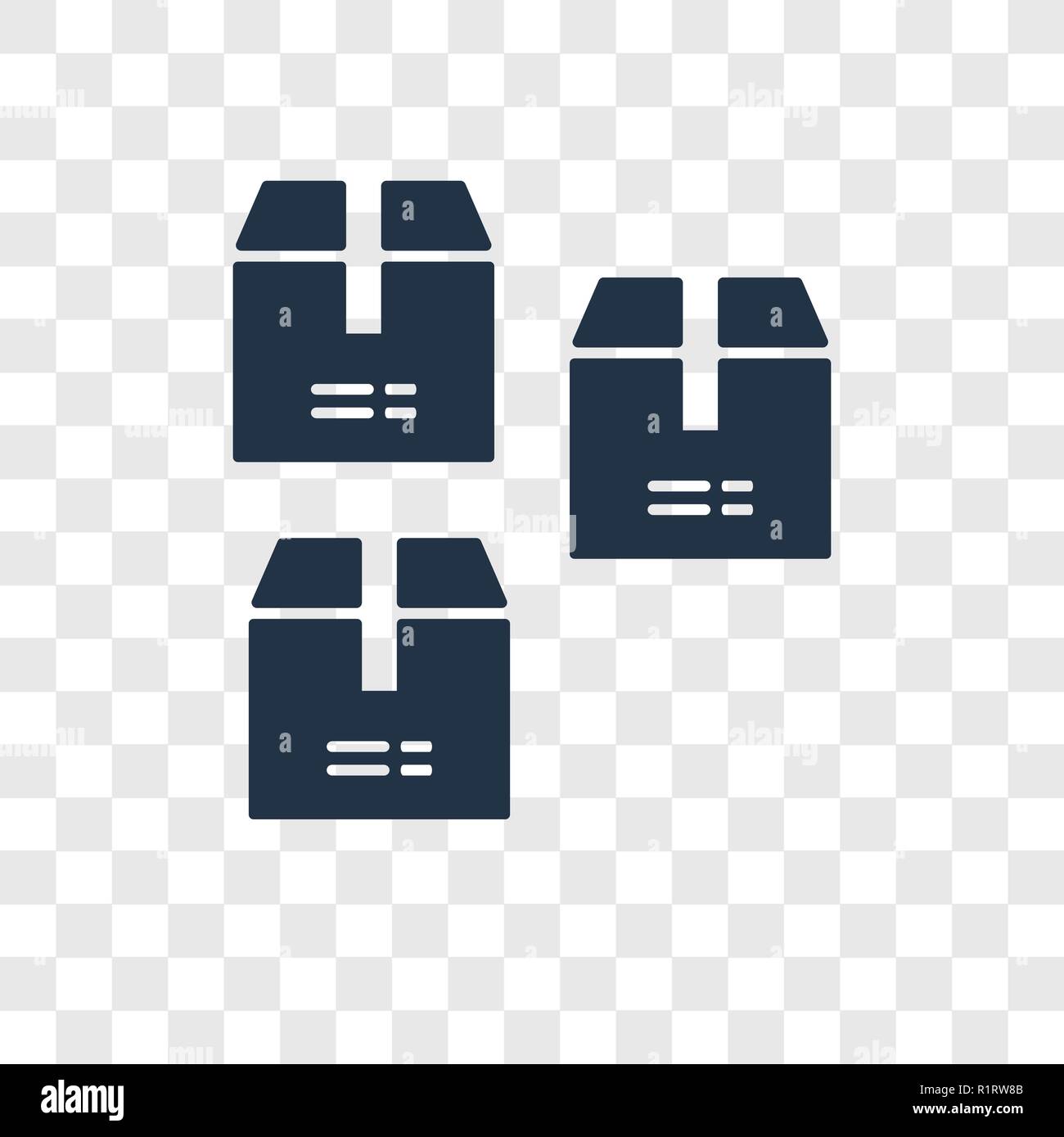 Package vector icon isolated on transparent background, Package ...