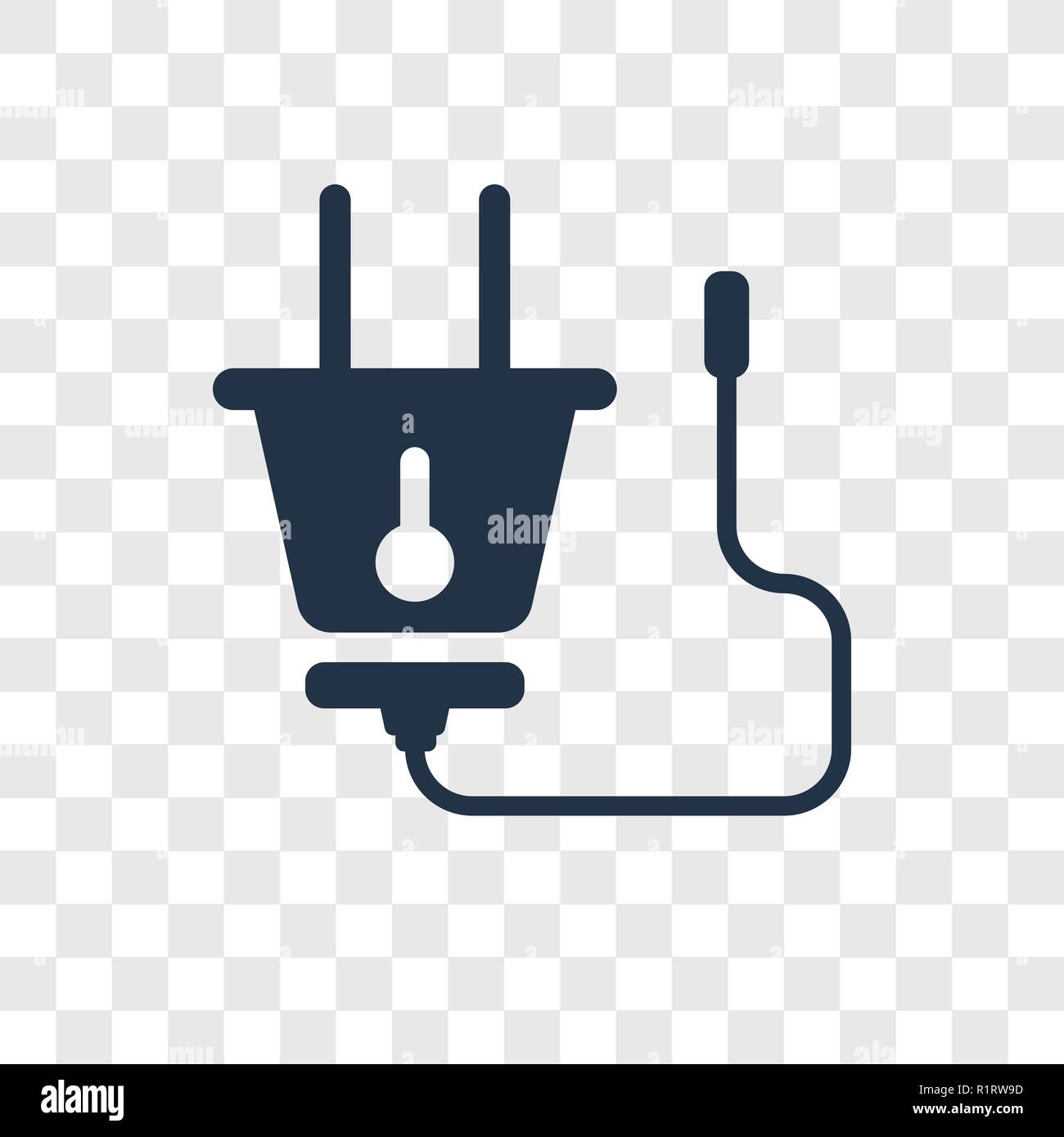 Plug vector icon isolated on transparent background, Plug transparency ...