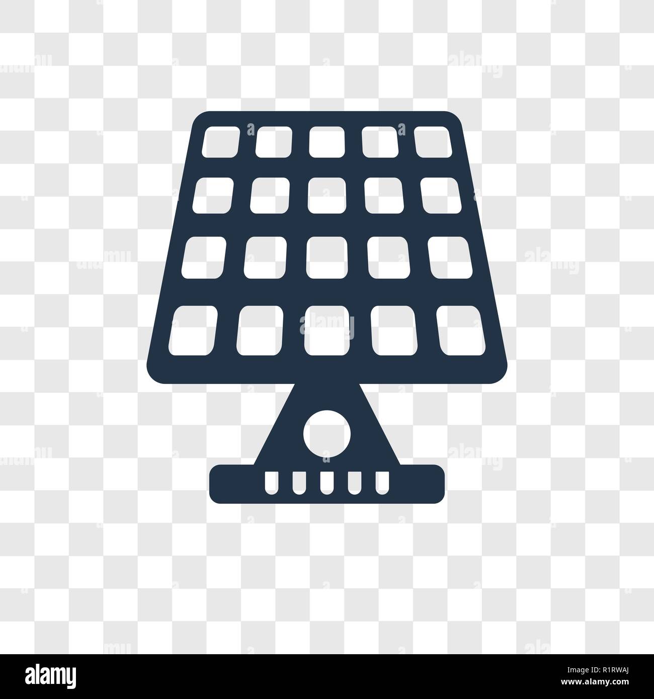 Solar panel vector icon isolated on transparent background, Solar panel ...