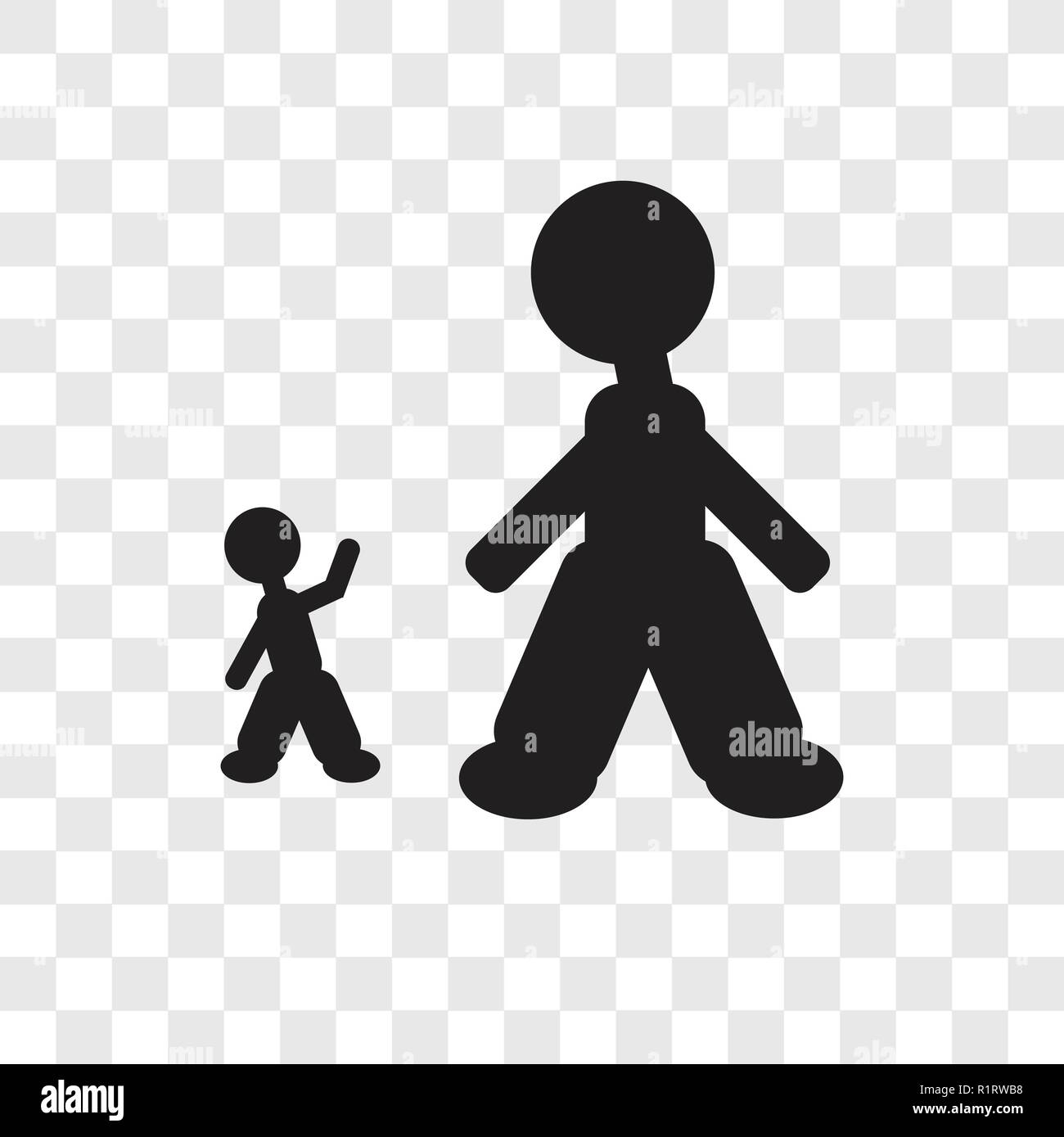 Giant man vector icon isolated on transparent background, Giant man ...