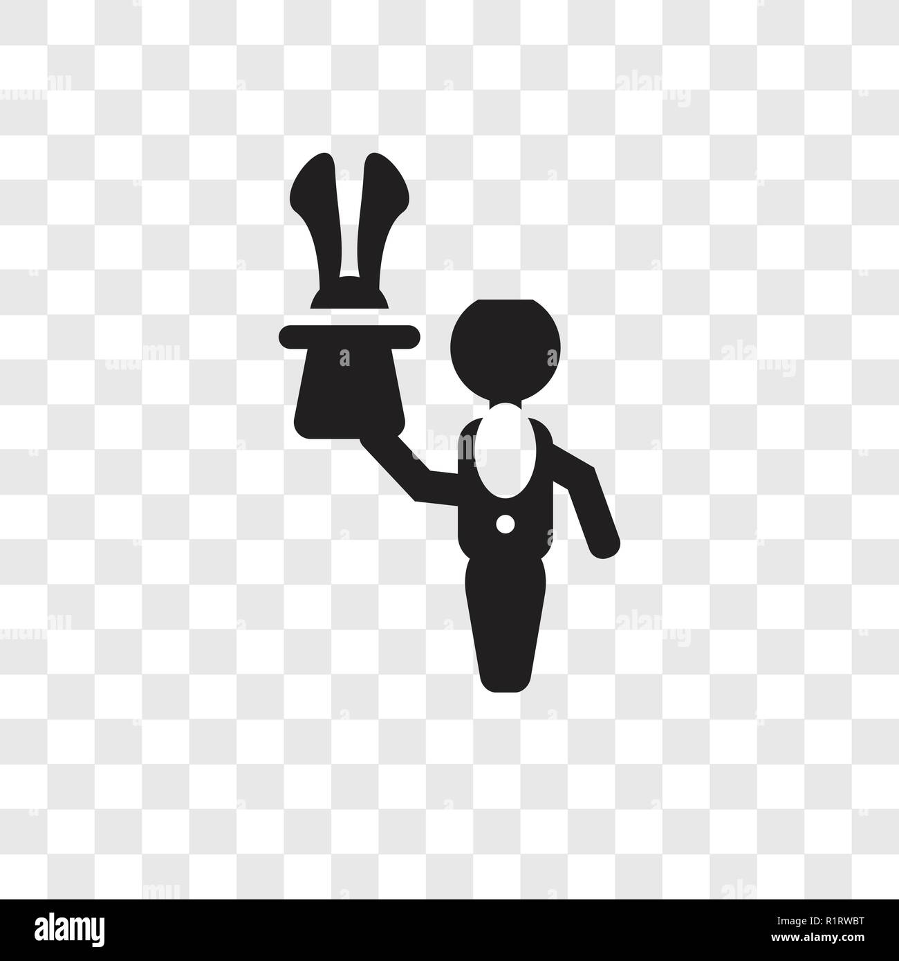 Magician man vector icon isolated on transparent background, Magician ...