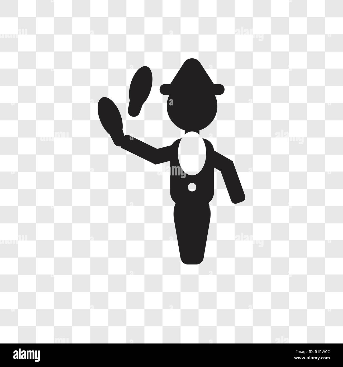 Ringmaster man vector icon isolated on transparent background ...