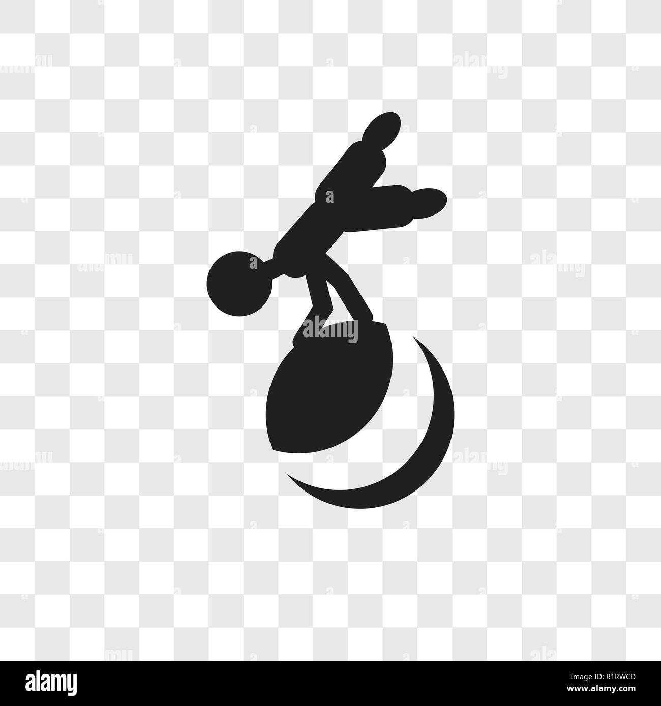 Acrobat man vector icon isolated on transparent background, Acrobat man ...