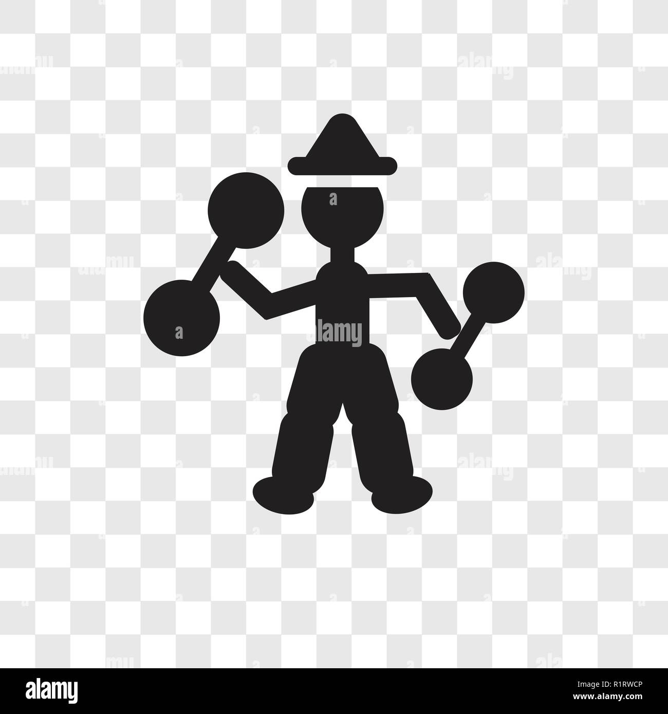Strongman man vector icon isolated on transparent background, Strongman ...