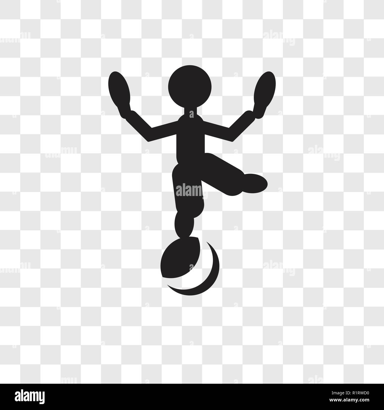 Acrobat man vector icon isolated on transparent background, Acrobat man ...