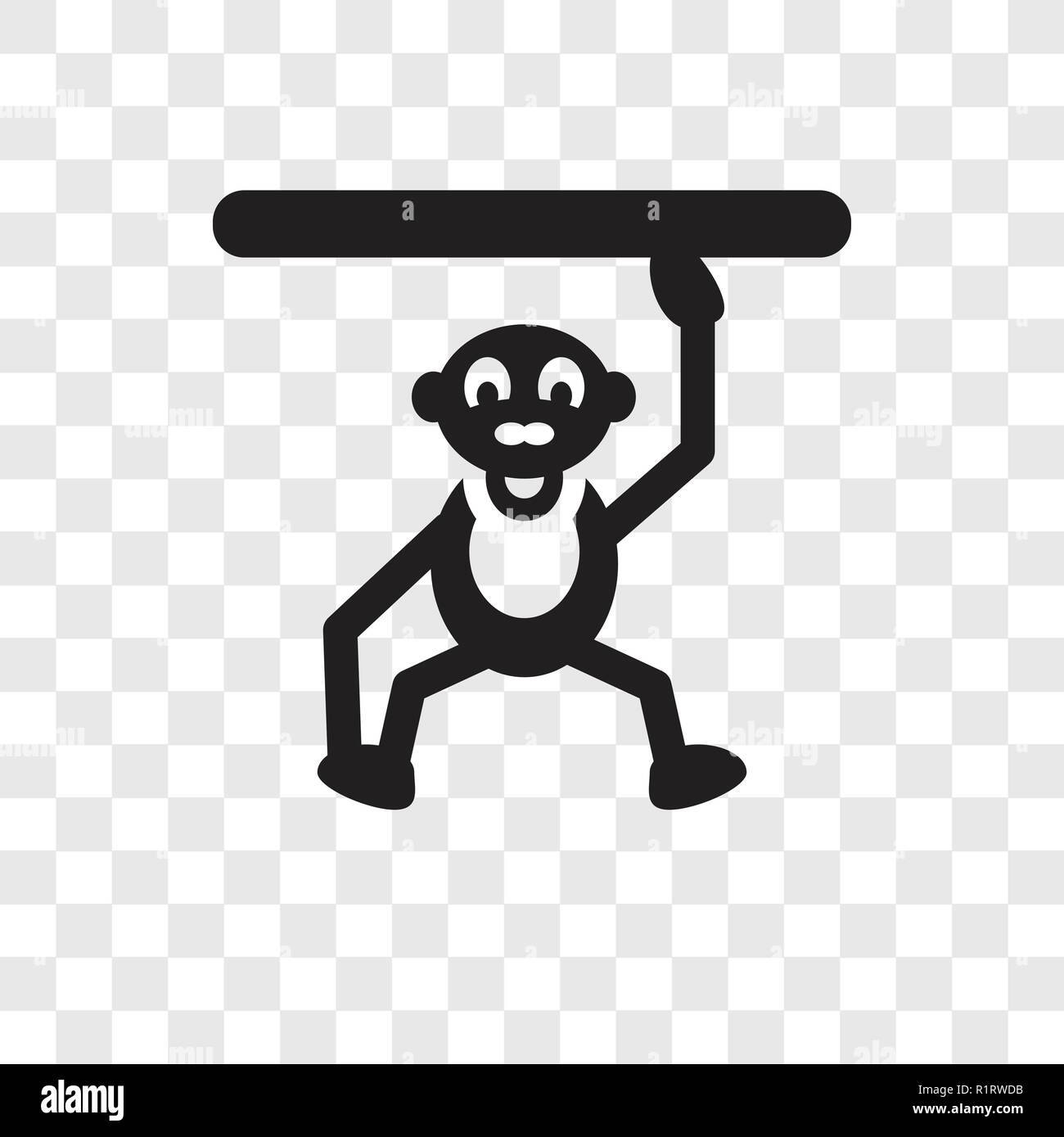 Circus Monkey vector icon isolated on transparent background, Circus ...