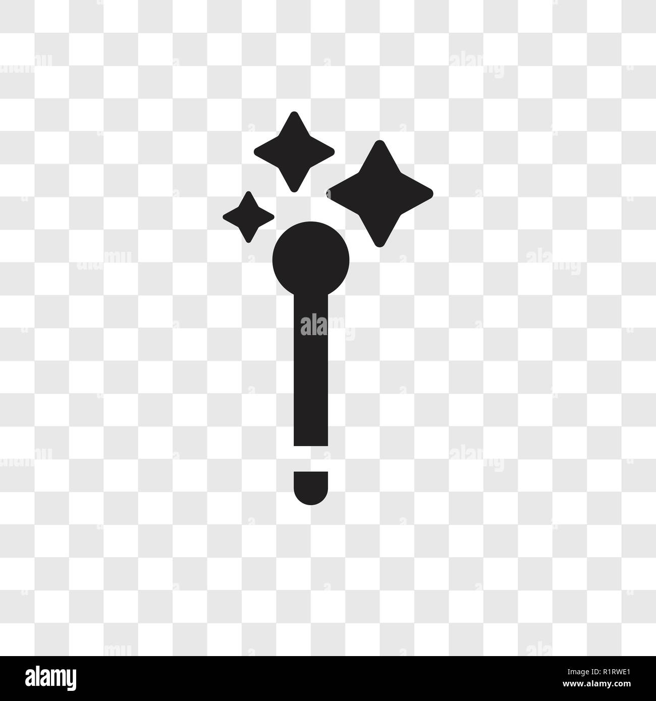 Magic Wand vector icon isolated on transparent background, Magic Wand ...
