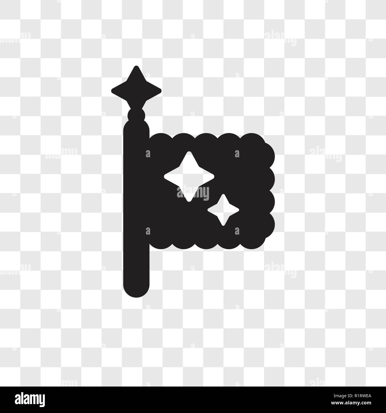 Flag vector icon isolated on transparent background, Flag transparency ...