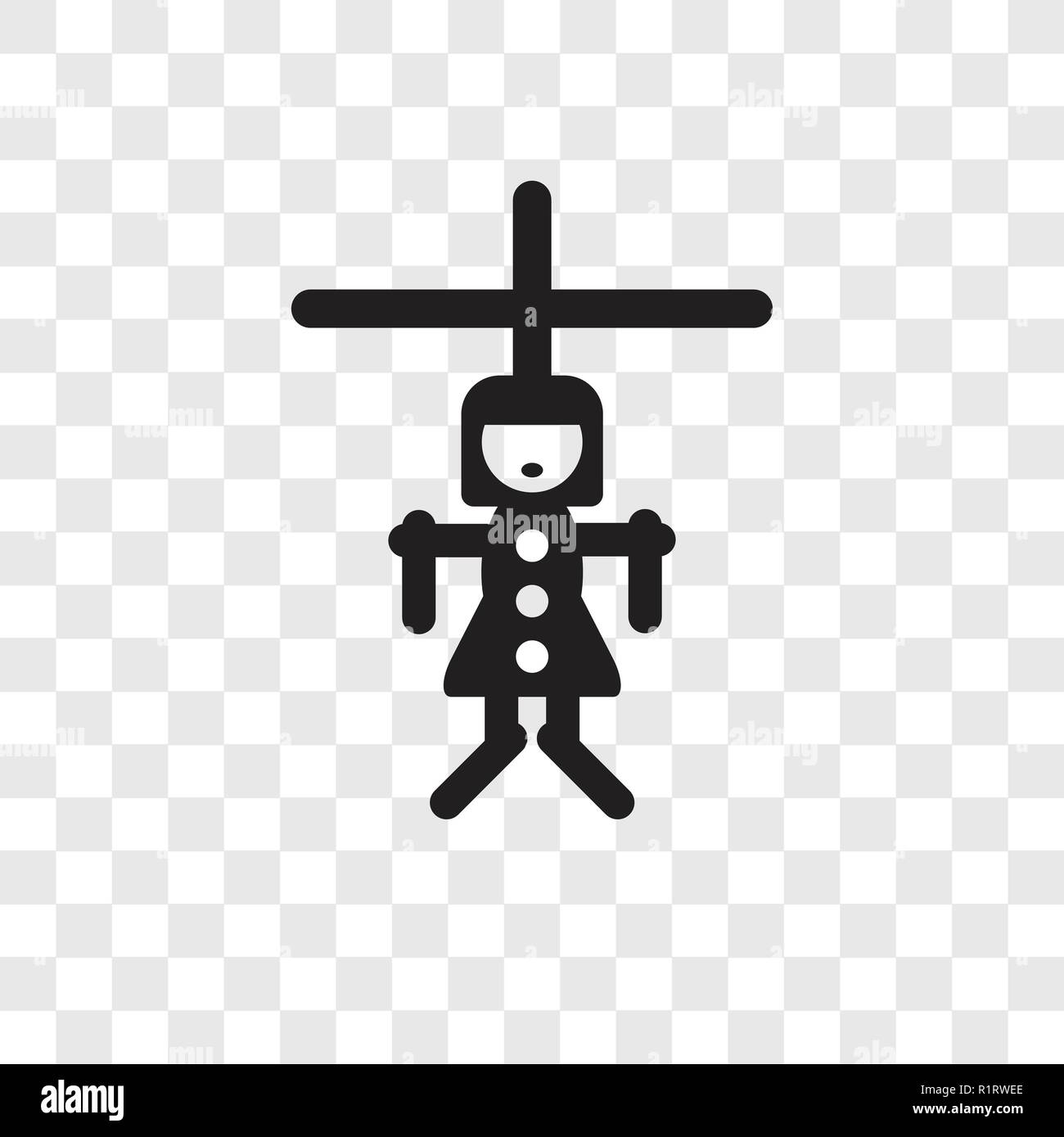 Puppet vector icon isolated on transparent background, Puppet ...