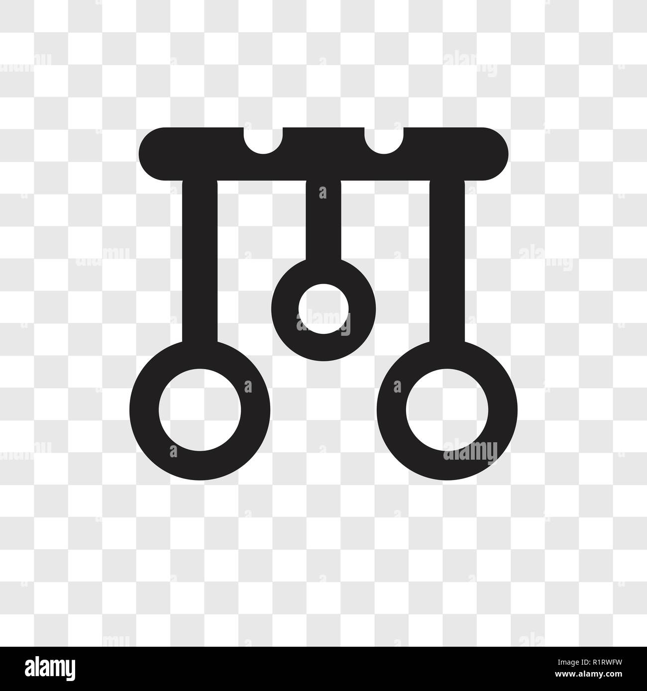 Aerial Ring vector icon isolated on transparent background, Aerial Ring ...