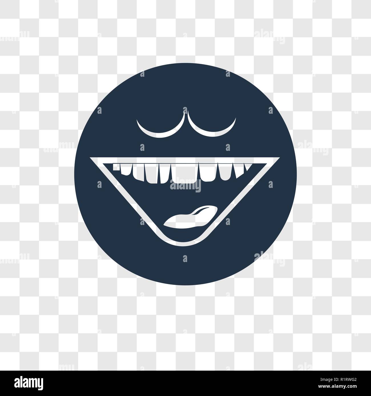Laughing vector icon isolated on transparent background, Laughing ...