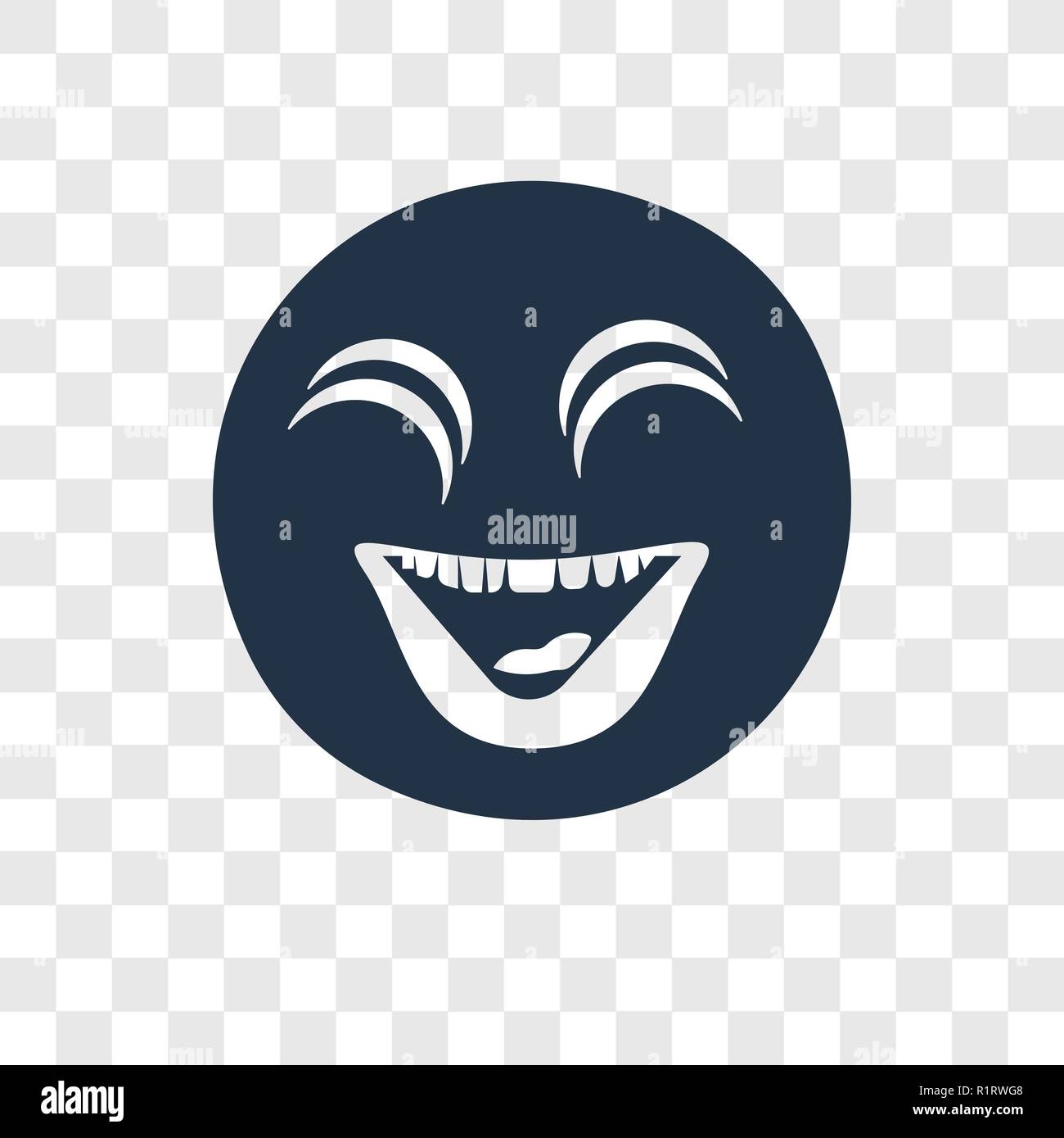 Happy vector icon isolated on transparent background, Happy ...