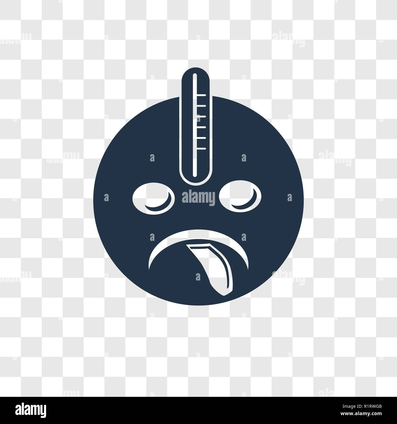 Sick vector icon isolated on transparent background, Sick transparency ...