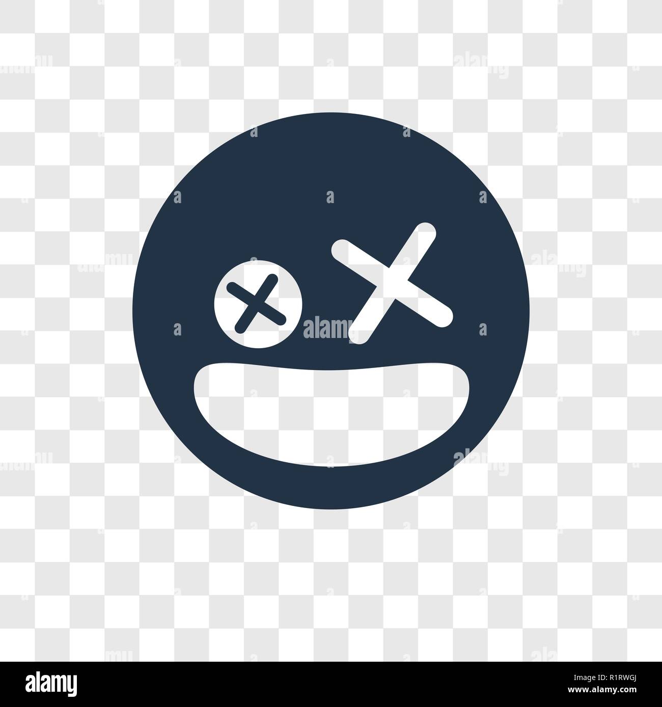 Dead vector icon isolated on transparent background, Dead transparency ...