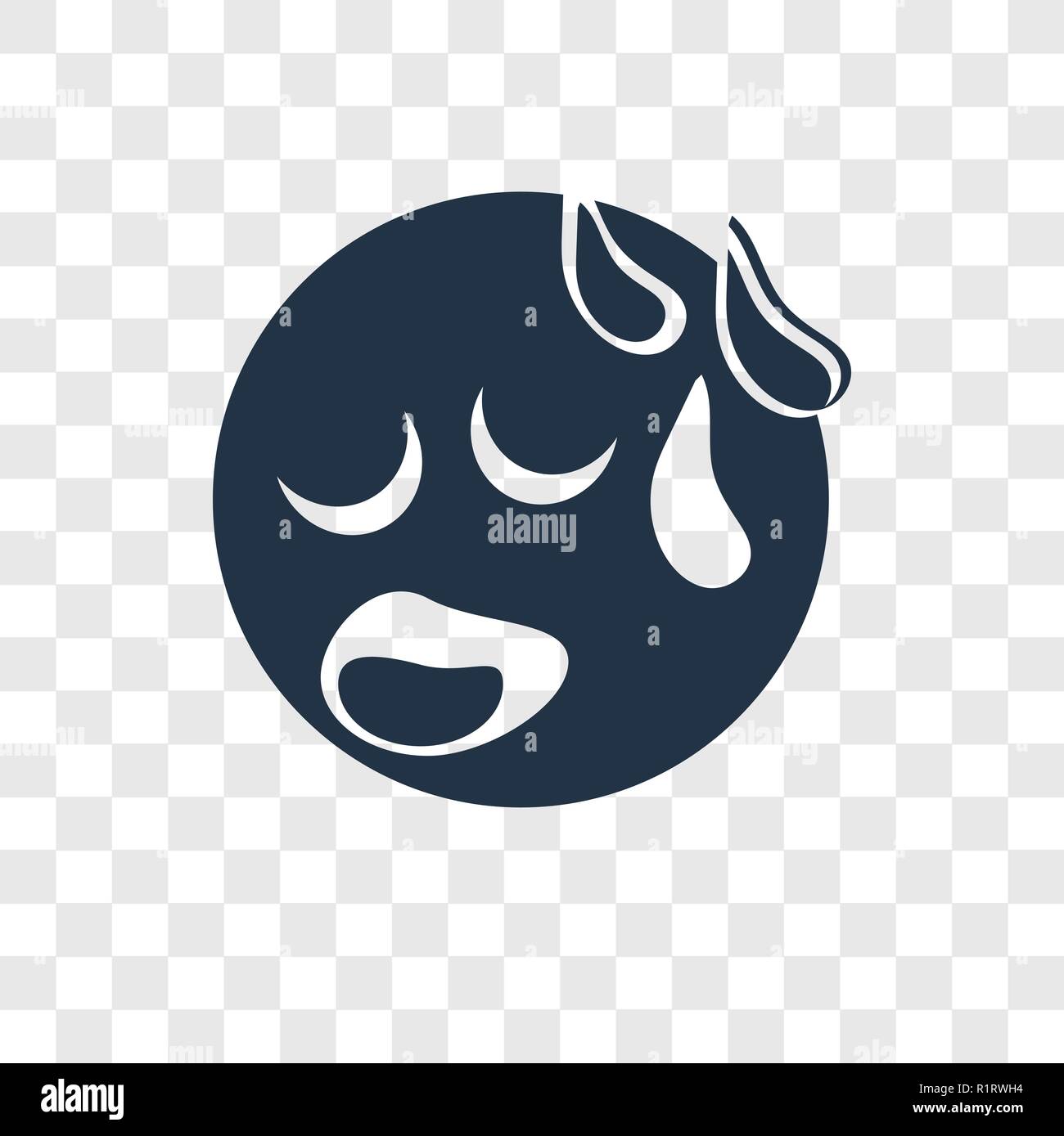 Sweating vector icon isolated on transparent background, Sweating ...