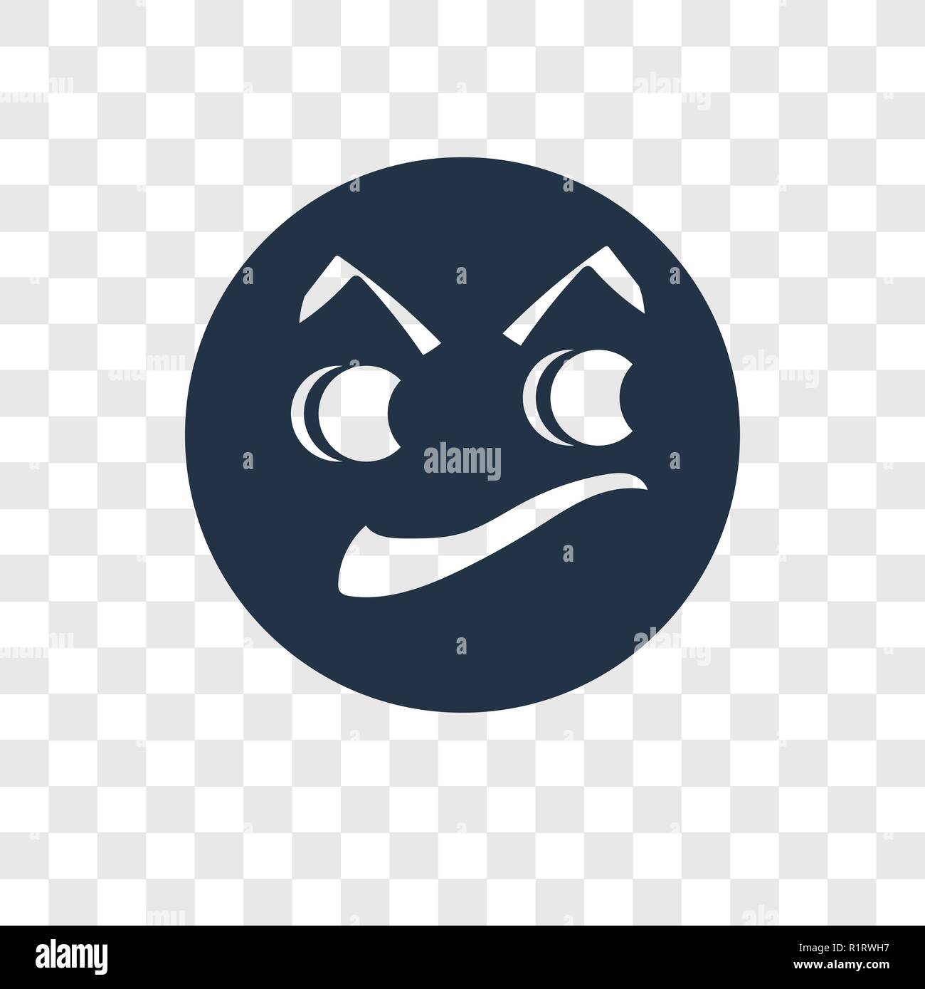 Angry vector icon isolated on transparent background, Angry ...