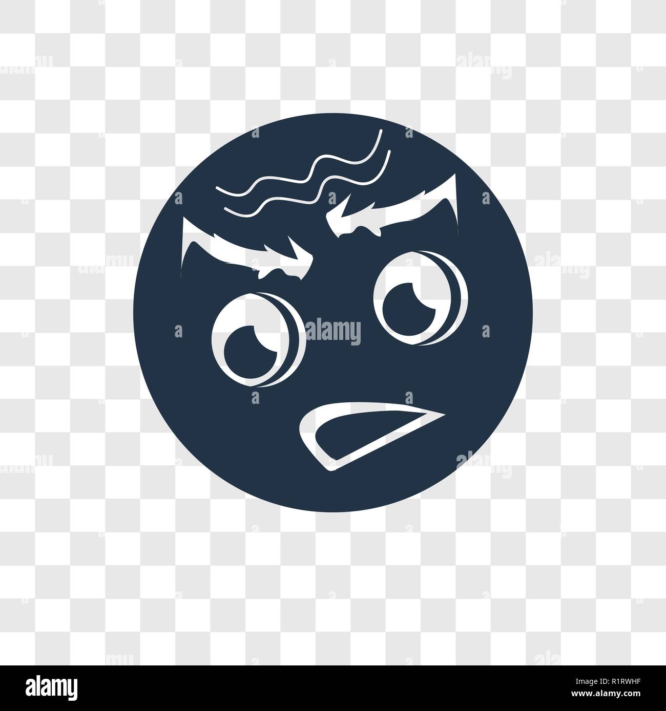 Sad vector icon isolated on transparent background, Sad transparency ...