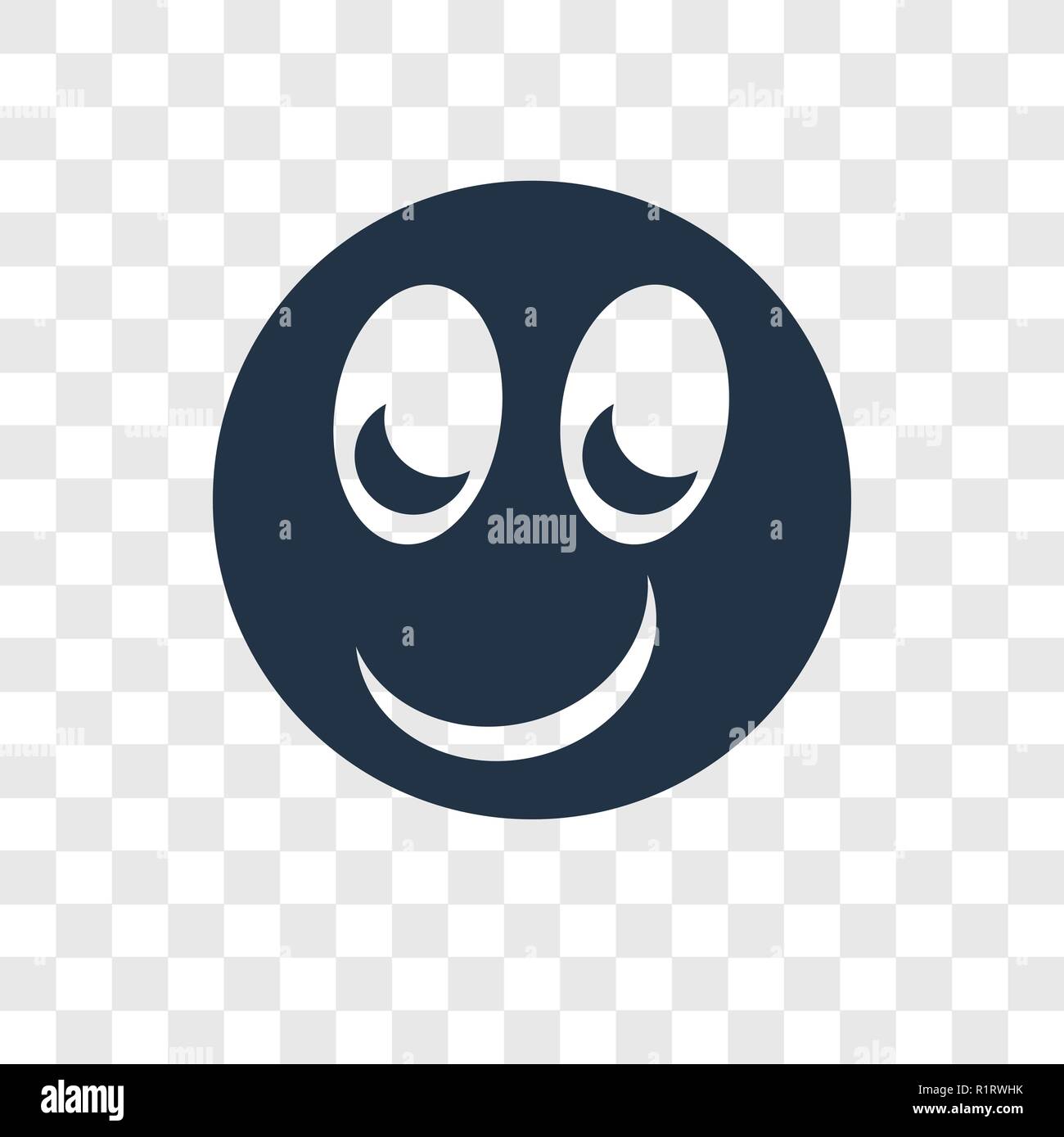 Happy vector icon isolated on transparent background, Happy ...
