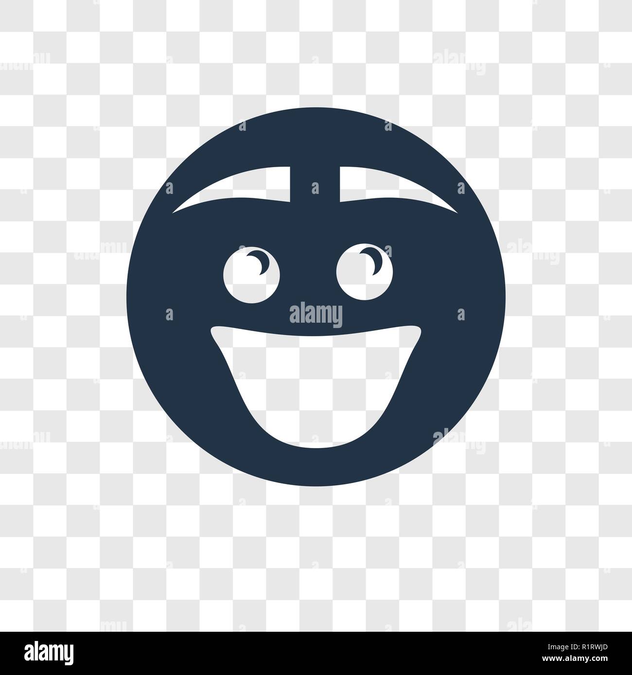 Happy vector icon isolated on transparent background, Happy ...