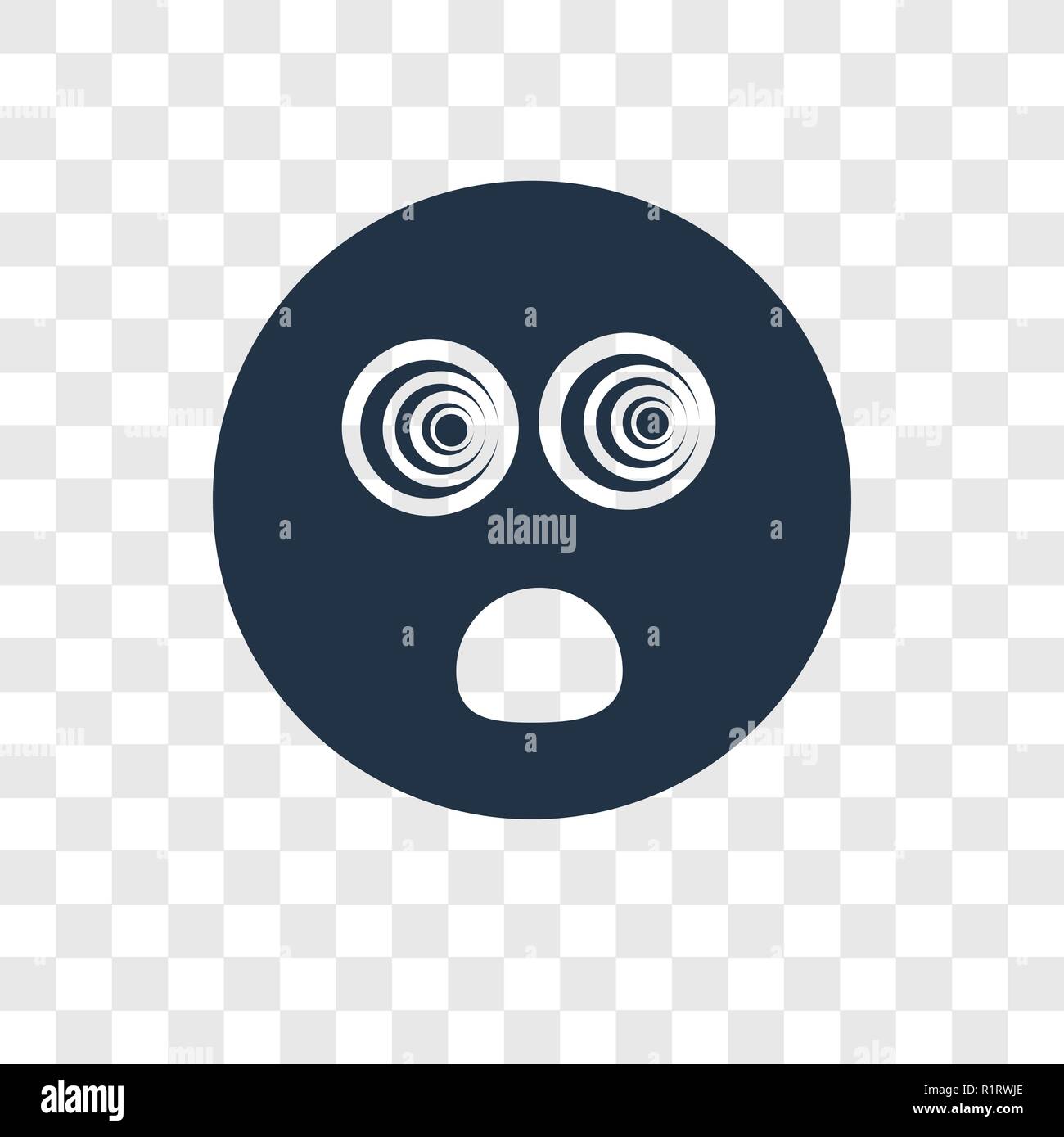 Hypnotized vector icon isolated on transparent background, Hypnotized ...