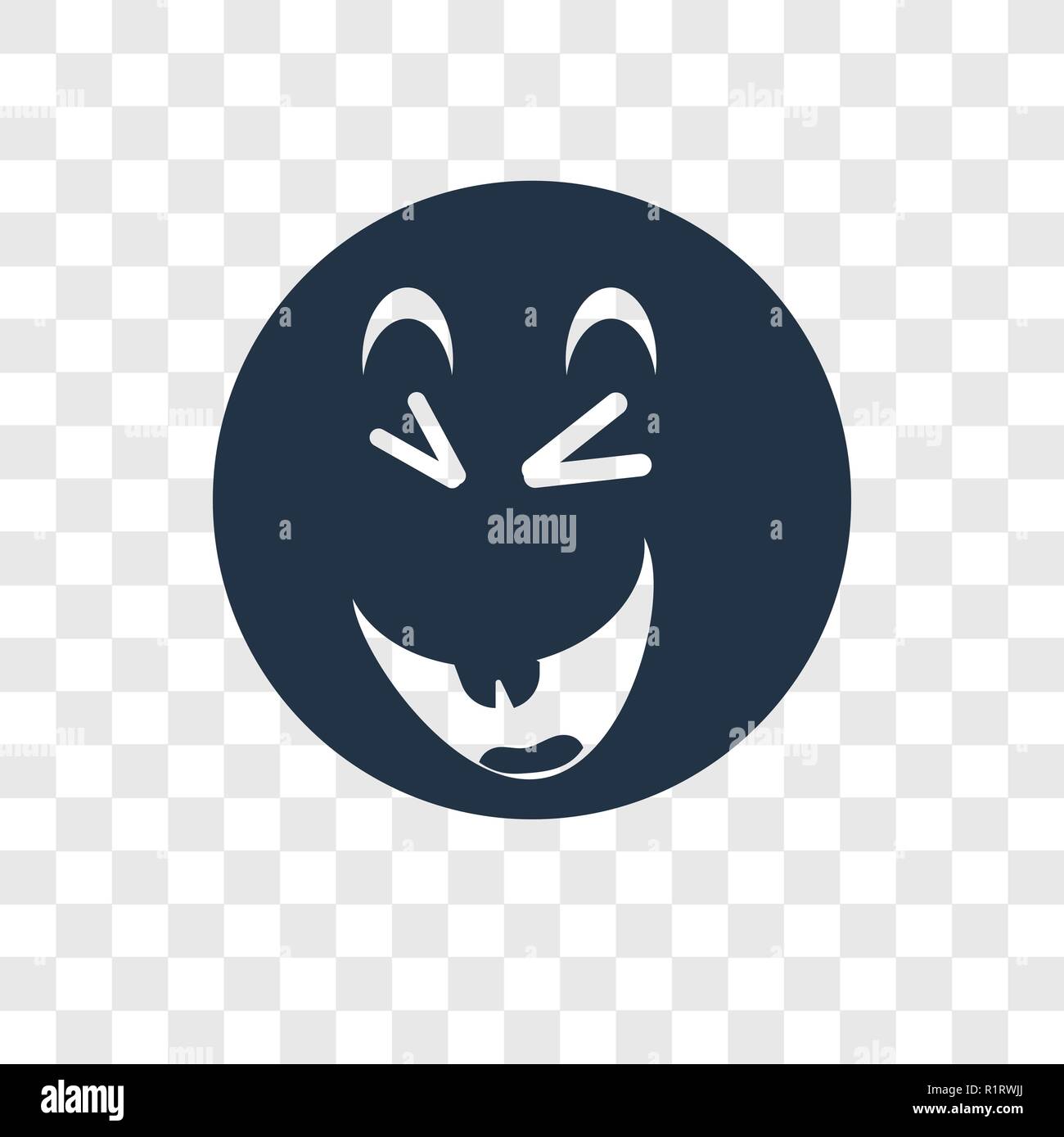 Laughing vector icon isolated on transparent background, Laughing ...