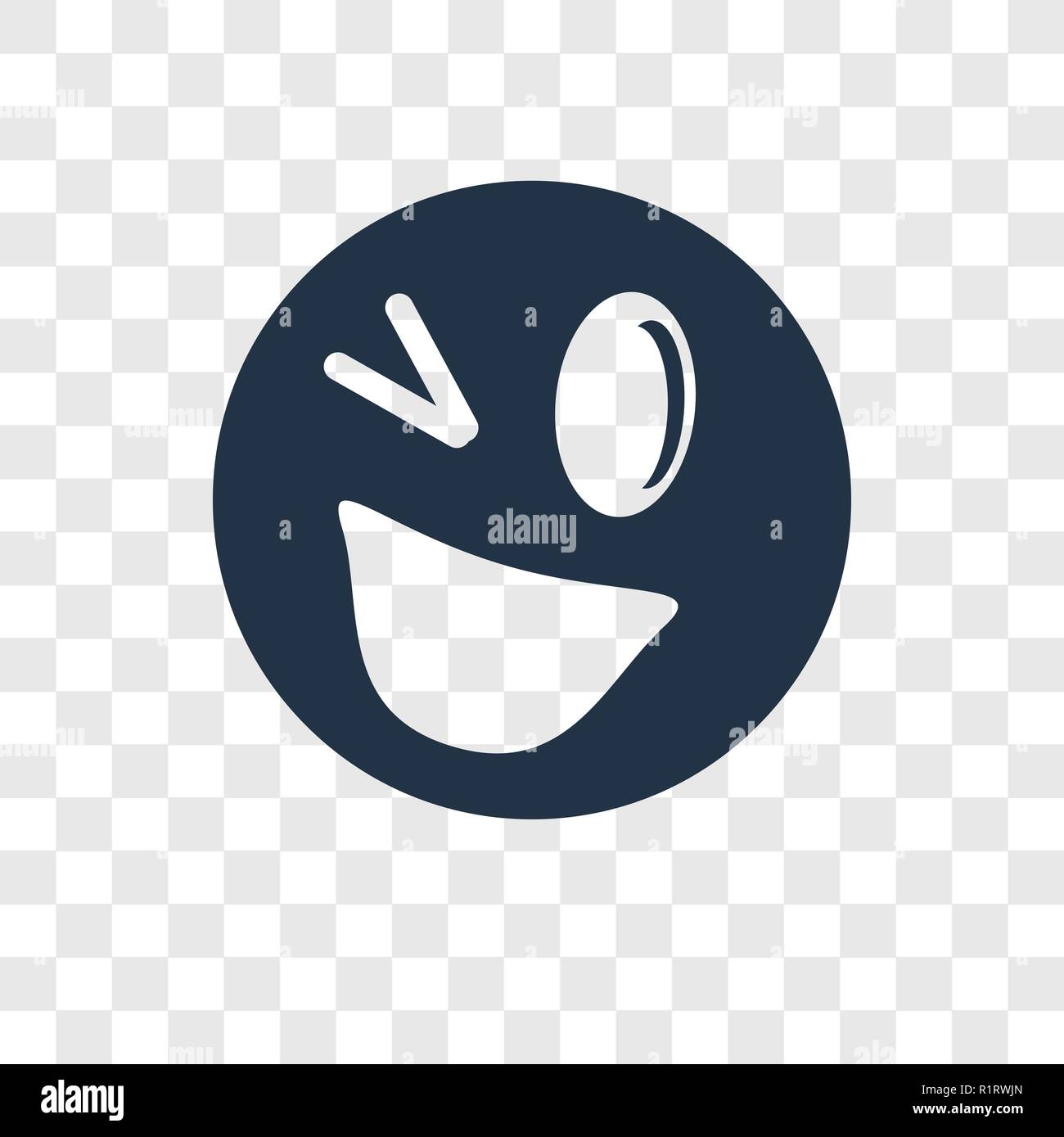 Wink vector icon isolated on transparent background, Wink transparency ...