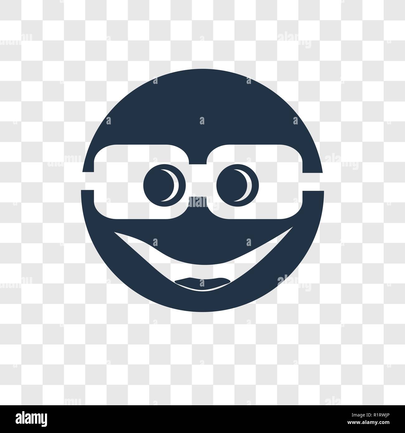 Nerd vector icon isolated on transparent background, Nerd transparency ...
