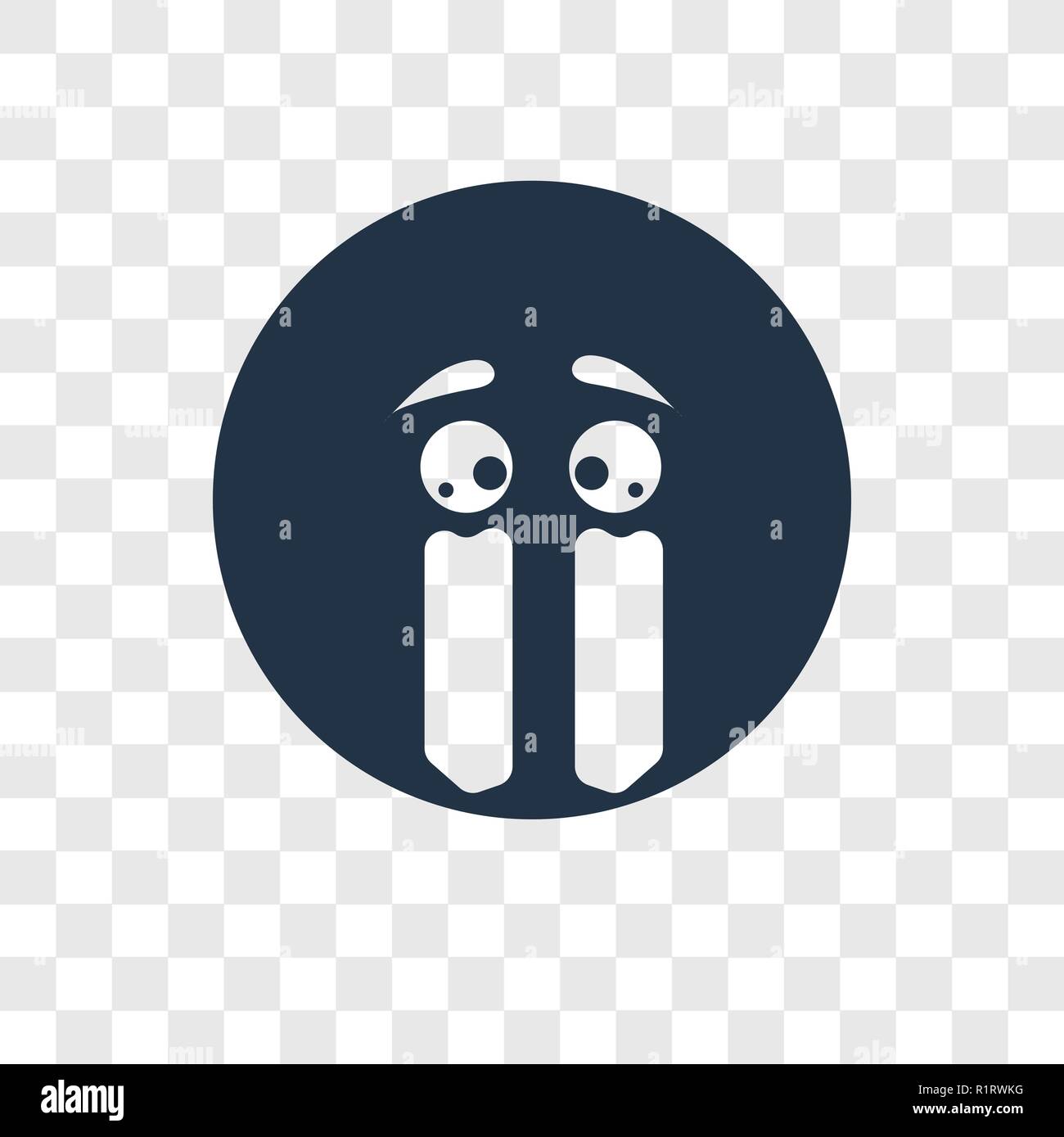 Crying vector icon isolated on transparent background, Crying ...
