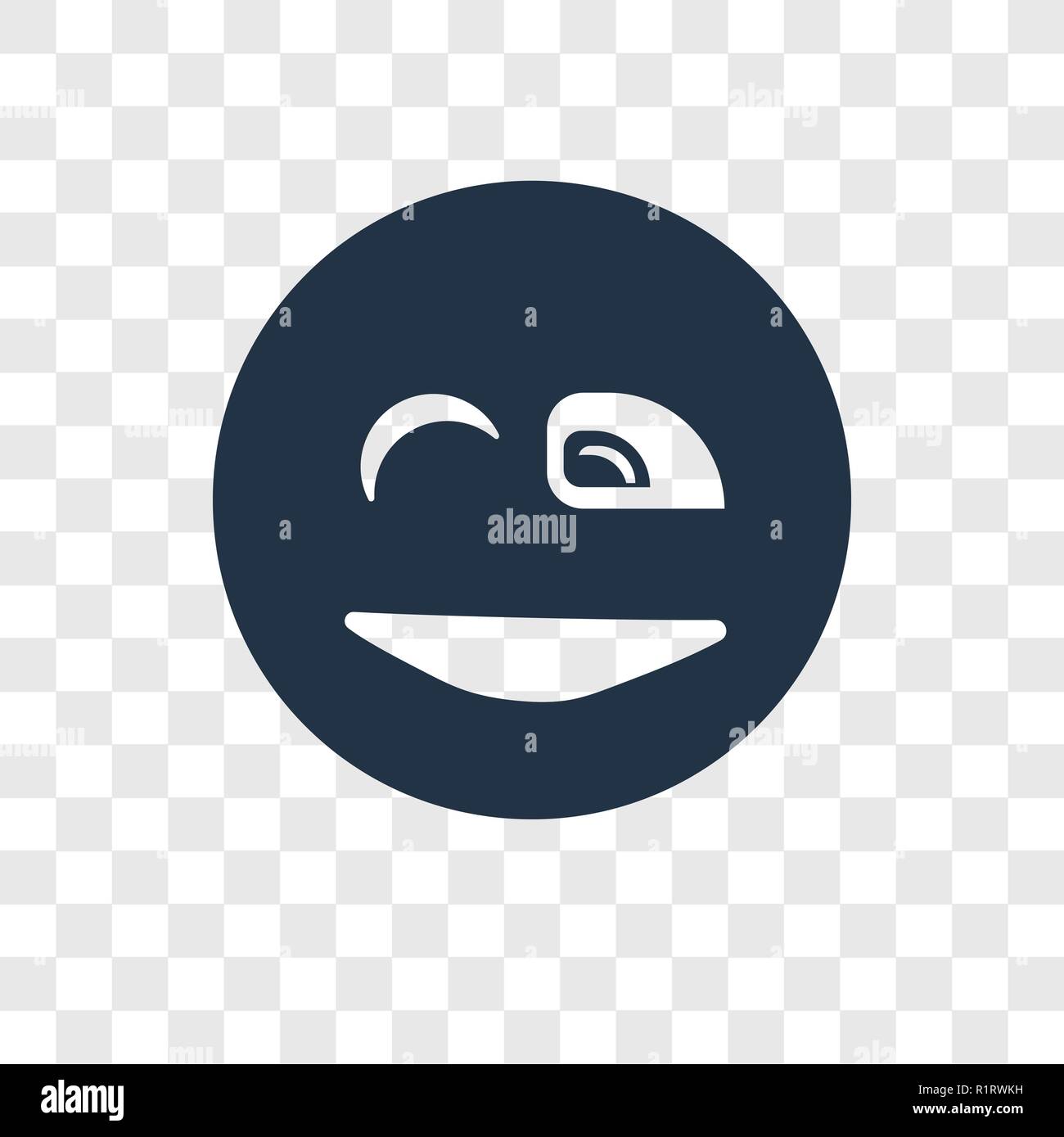 Wink vector icon isolated on transparent background, Wink transparency ...
