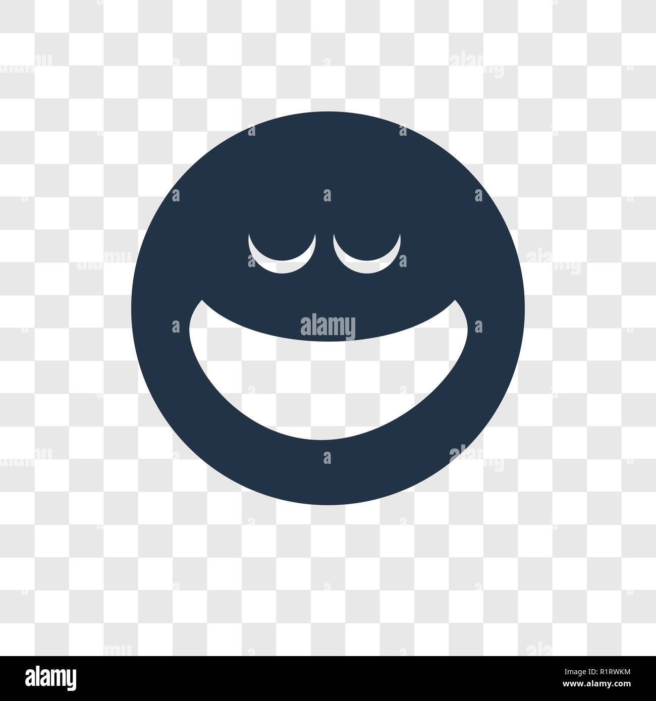 Happy vector icon isolated on transparent background, Happy ...