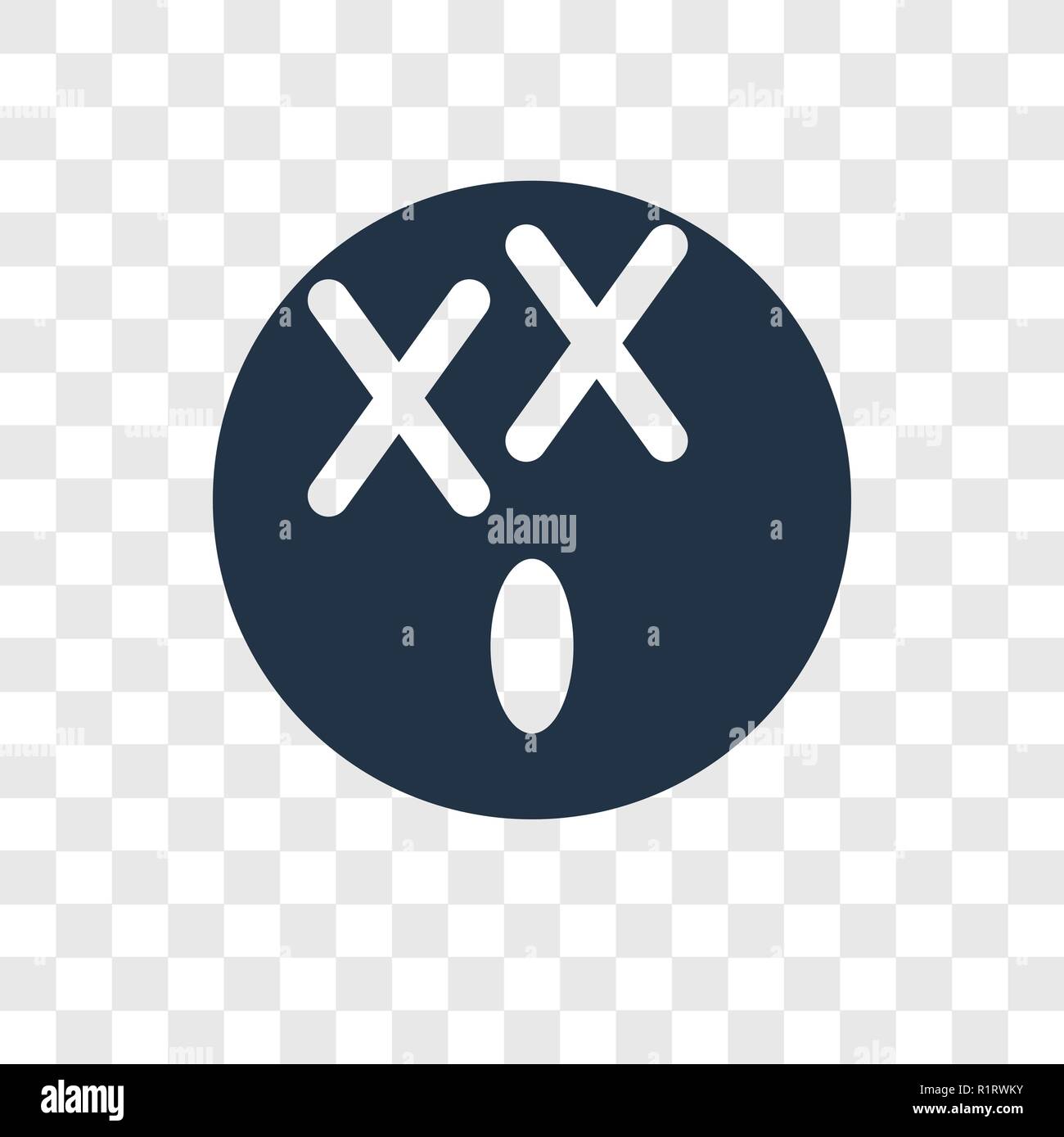 Dead vector icon isolated on transparent background, Dead transparency ...