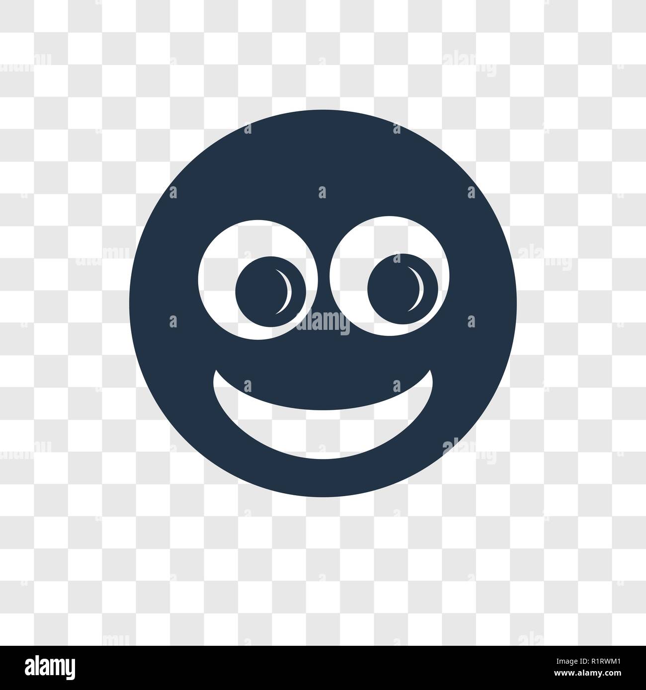 Happy vector icon isolated on transparent background, Happy ...