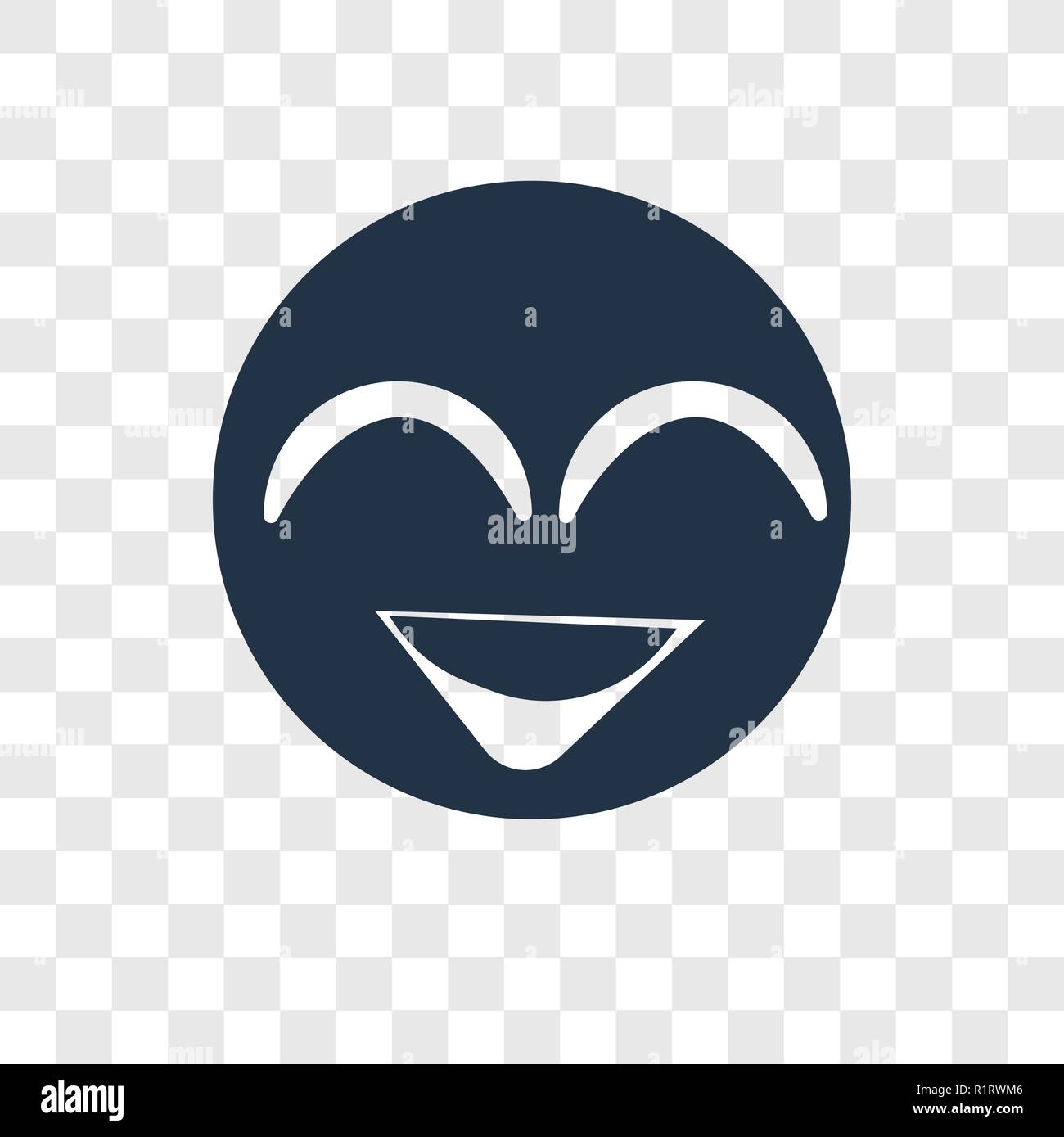 Happy vector icon isolated on transparent background, Happy ...