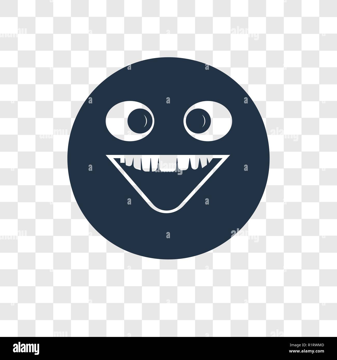 Happy vector icon isolated on transparent background, Happy ...