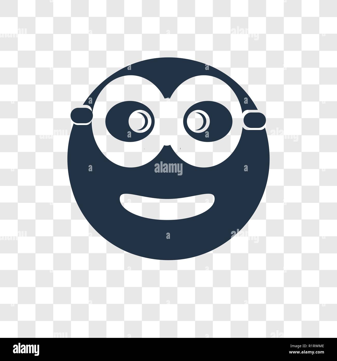 Nerd vector icon isolated on transparent background, Nerd transparency ...