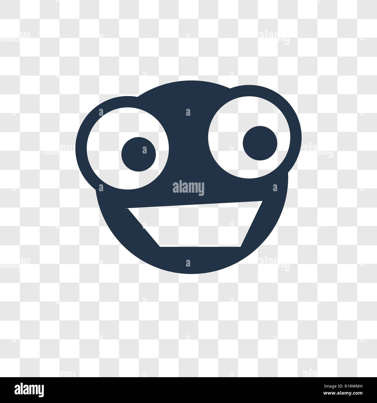 Surprised vector icon isolated on transparent background, Surprised ...