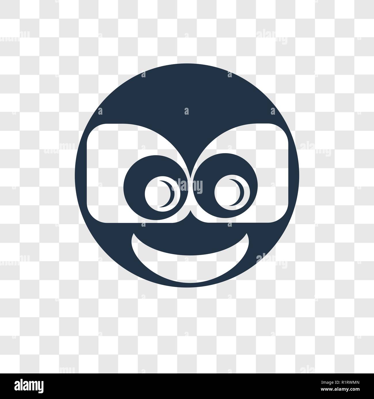 Nerd vector icon isolated on transparent background, Nerd transparency ...