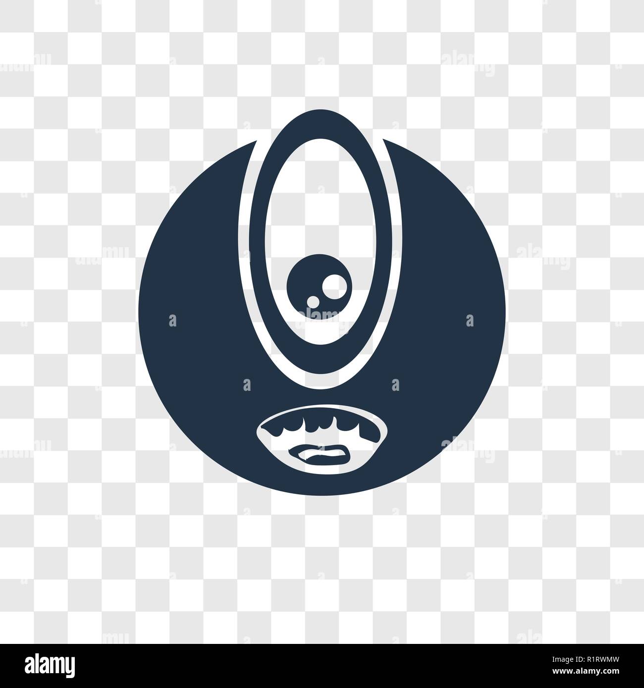Cyclops vector icon isolated on transparent background, Cyclops ...