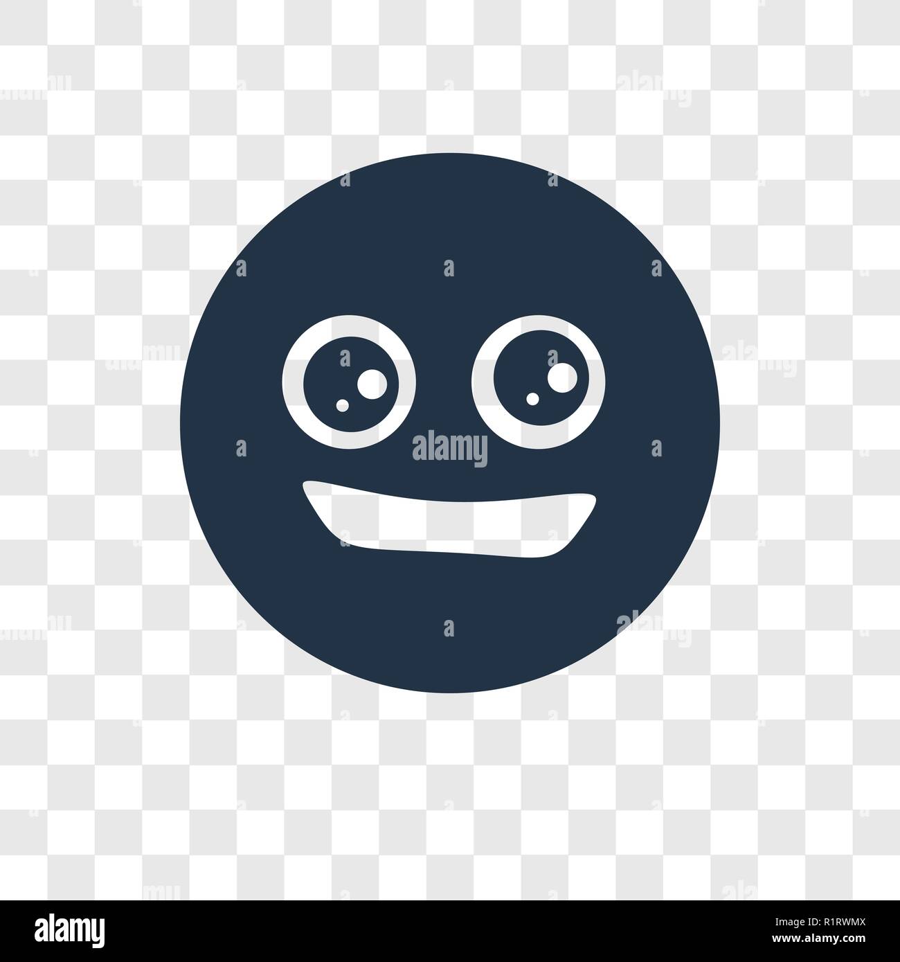 Happy vector icon isolated on transparent background, Happy ...