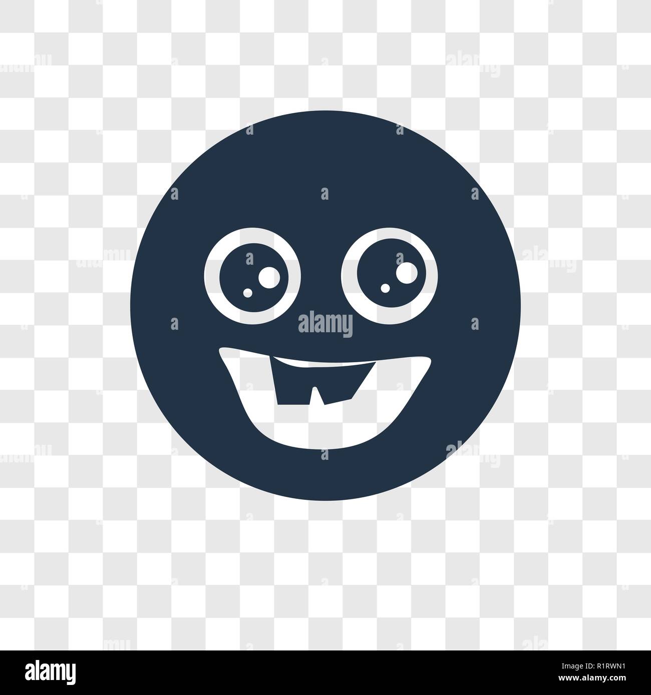 Ugly vector icon isolated on transparent background, Ugly transparency ...
