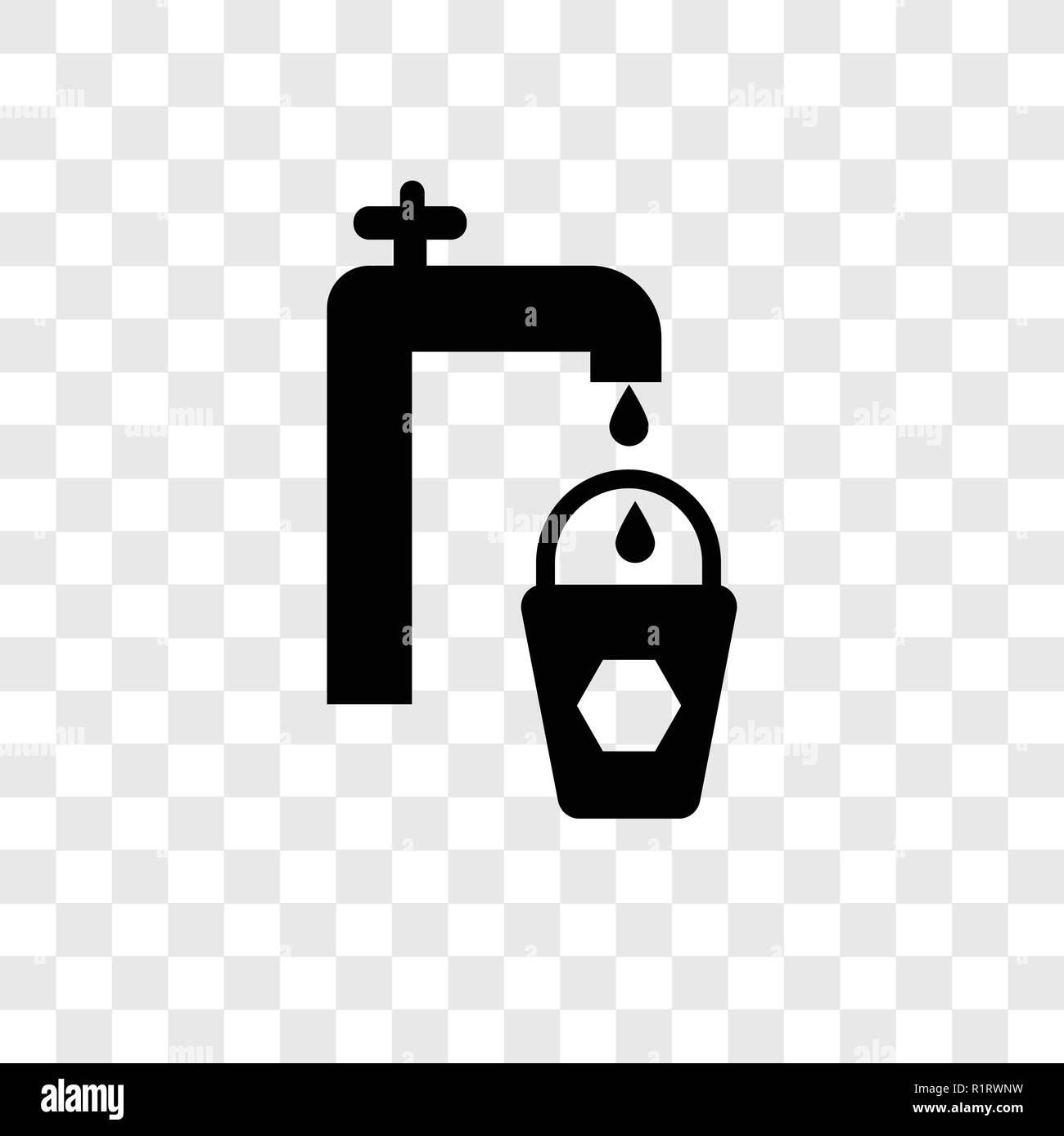 Faucet cleanin vector icon isolated on transparent background, Faucet ...