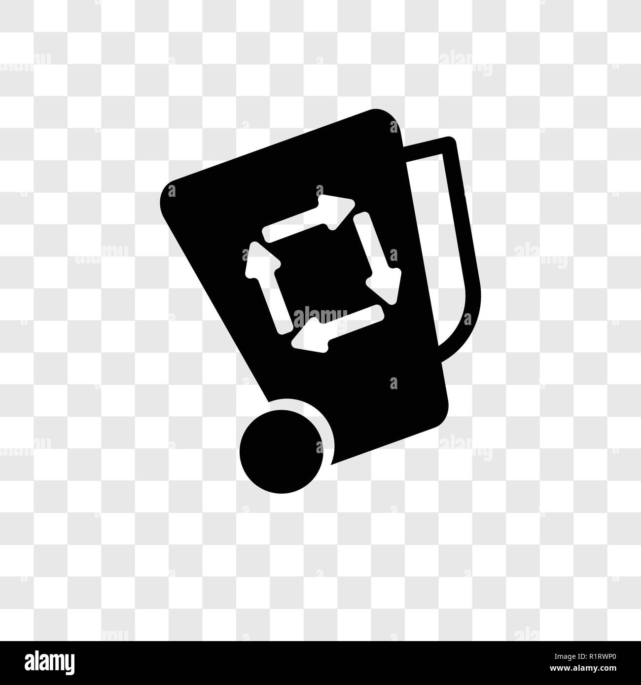 Garbage cleanin vector icon isolated on transparent background, Garbage ...