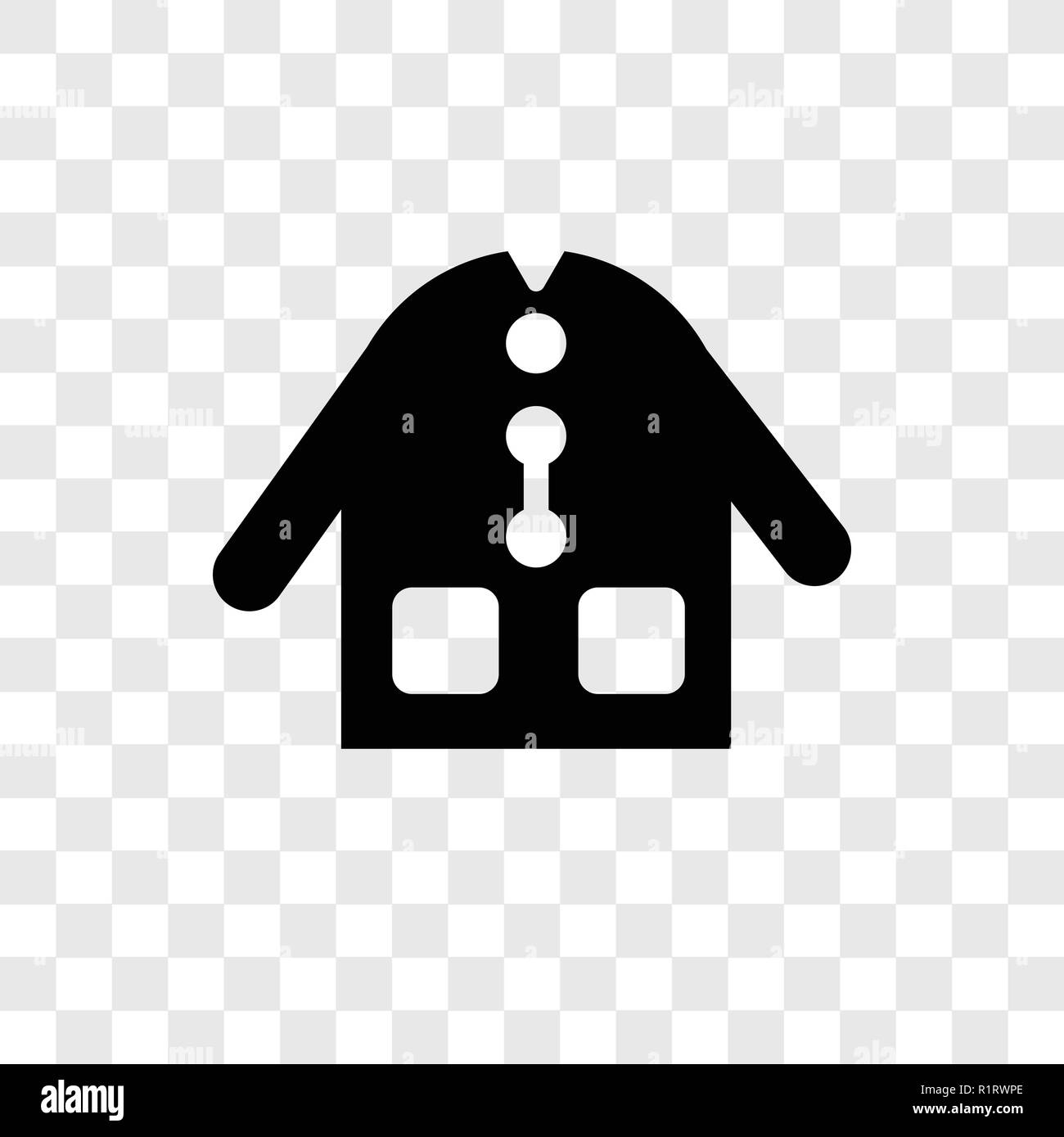 Dress cleanin vector icon isolated on transparent background, Dress ...